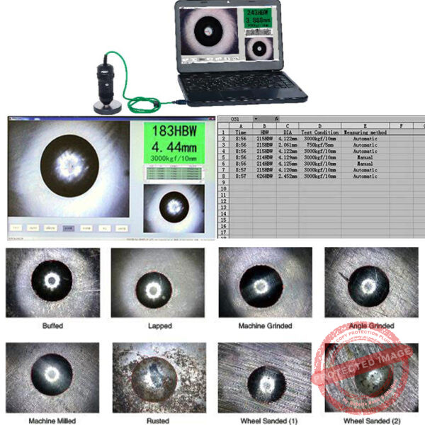 INSIZE Brinell indentation measuring scope ISHB-TSA, Range; 8 ~ 650hb ...