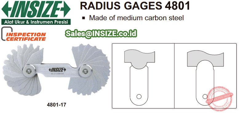 Insize 4801-16e1 Radius Gage 17/32 X 1 For Sale Shop Insize Insize ...